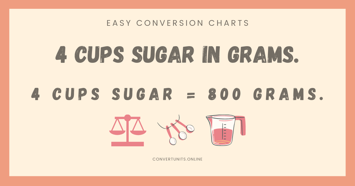4 Cups Sugar In Grams Online Unit Converter
