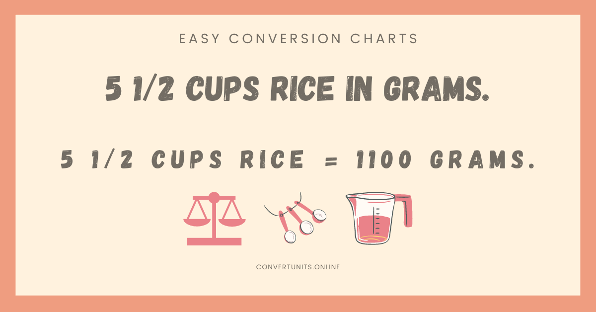 5 1/2 Cups Rice In Grams - Online Unit Converter